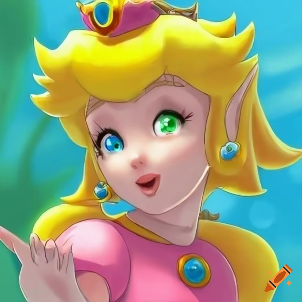 Princess peach as a mermaid on Craiyon