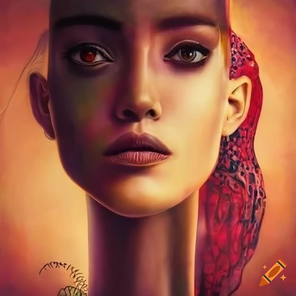 Surrealist artwork of women and men on Craiyon