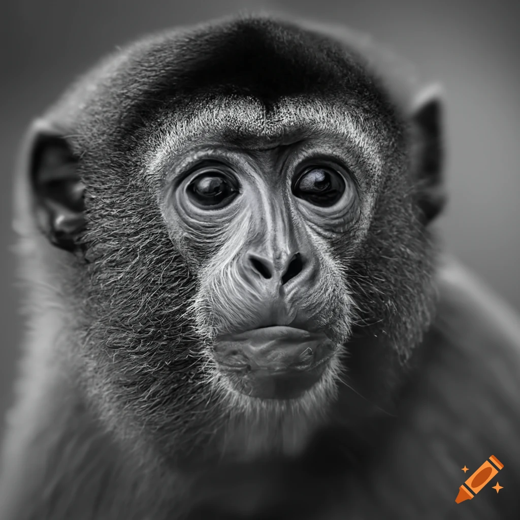 Close-up of a howler monkey's head on Craiyon