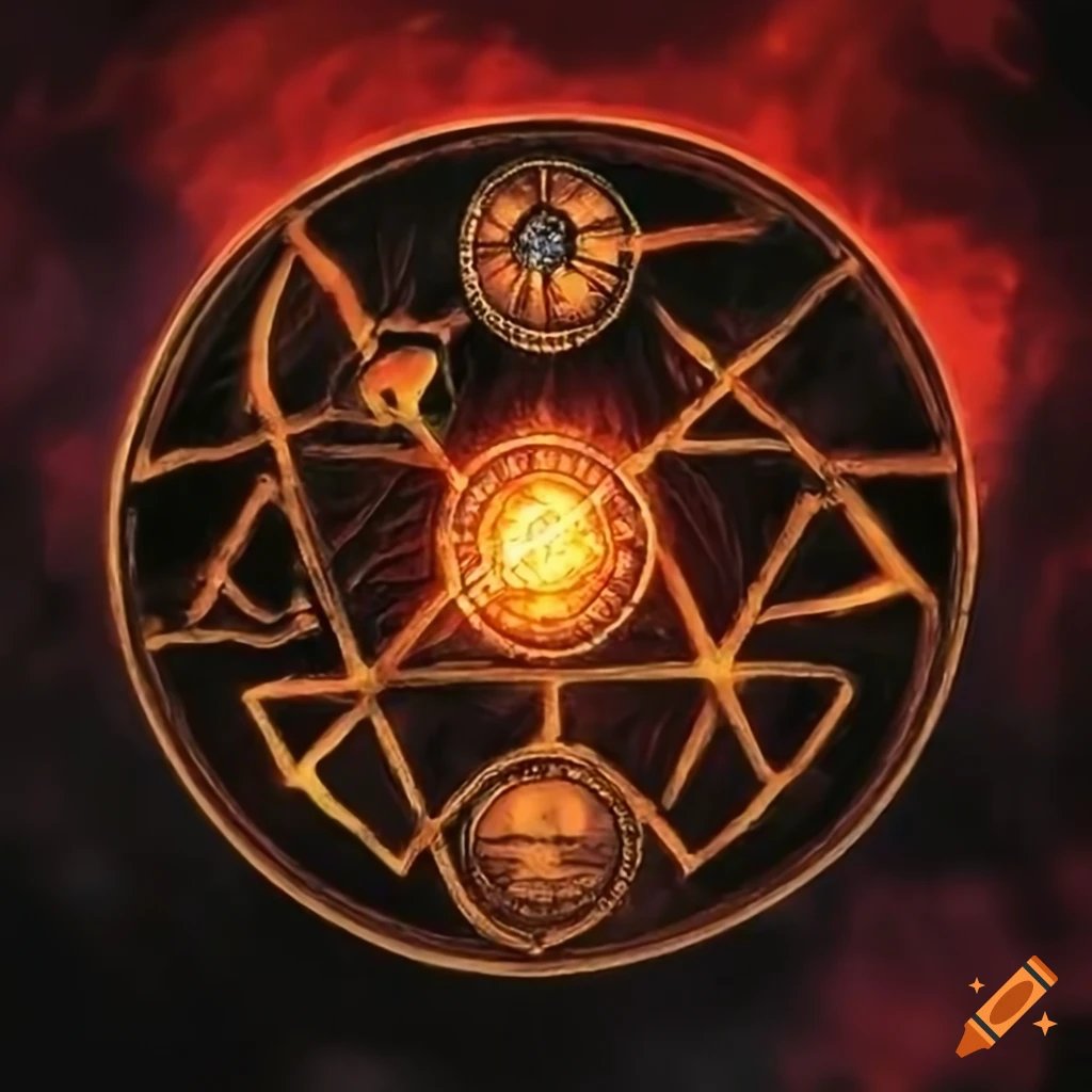 Art of a reversed devil and four of pentacles tarot cards on Craiyon