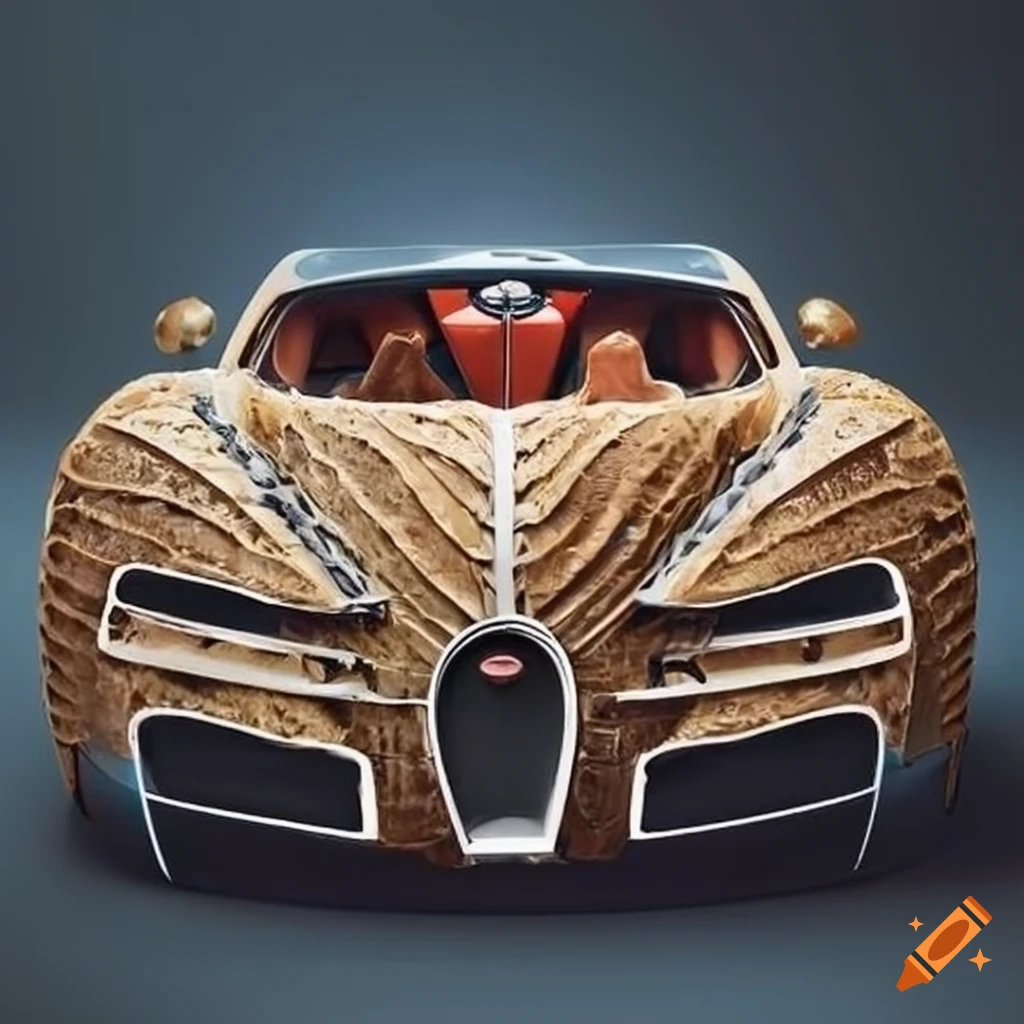 A unique Bugatti made out of baguette on Craiyon