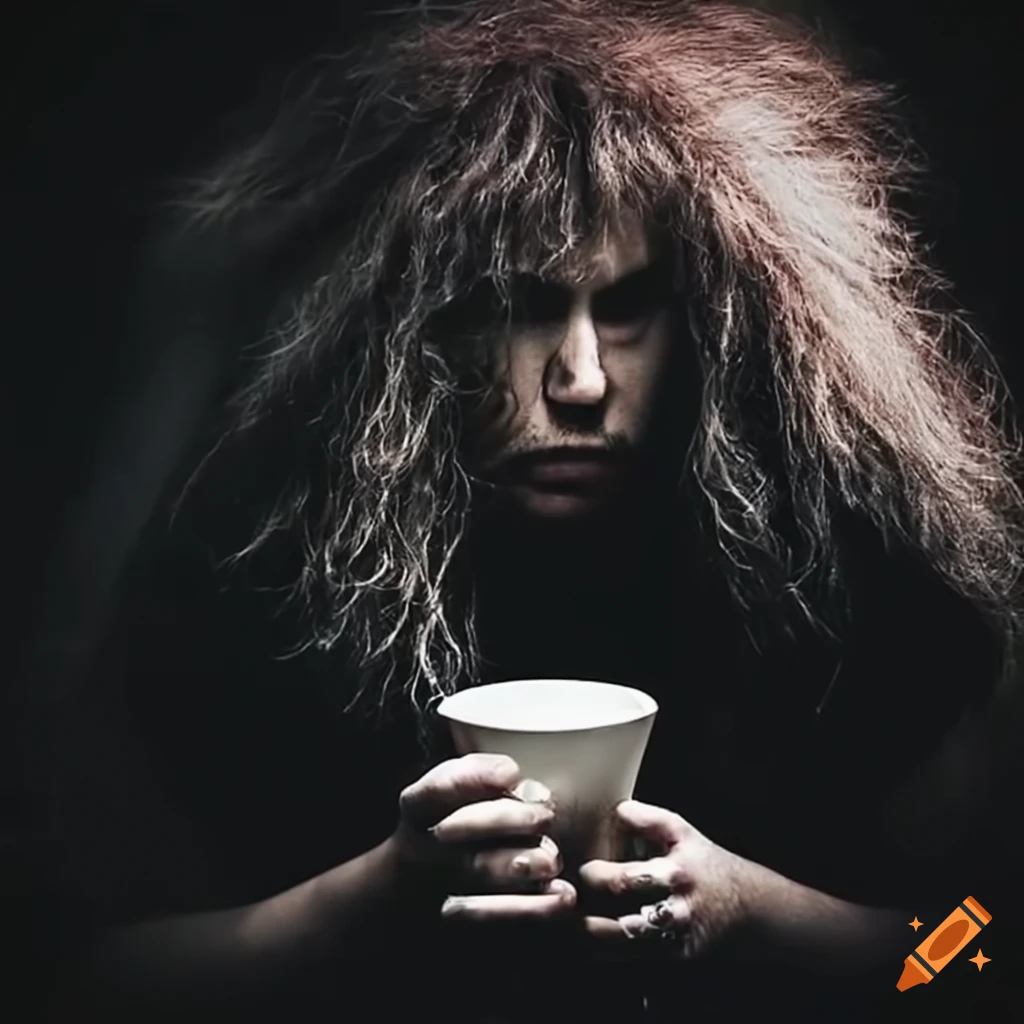 Heavy metal band enjoying coffee break