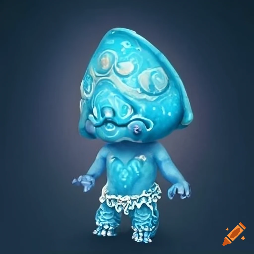 Image of a person with blue skin and a talisman