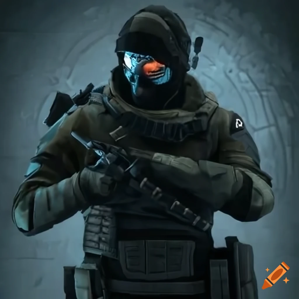 Character vigil from rainbow six siege on Craiyon