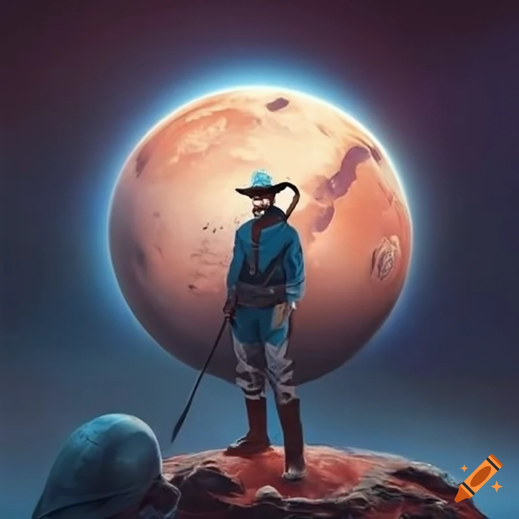 Cowboy on mars