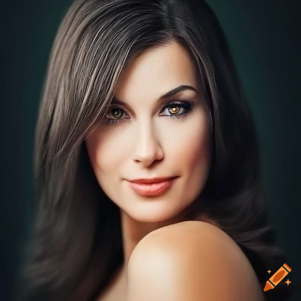 Closeup glamour portrait of nina radcliff