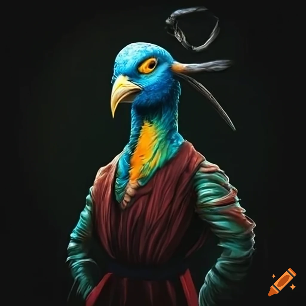 Image of a bird man on Craiyon