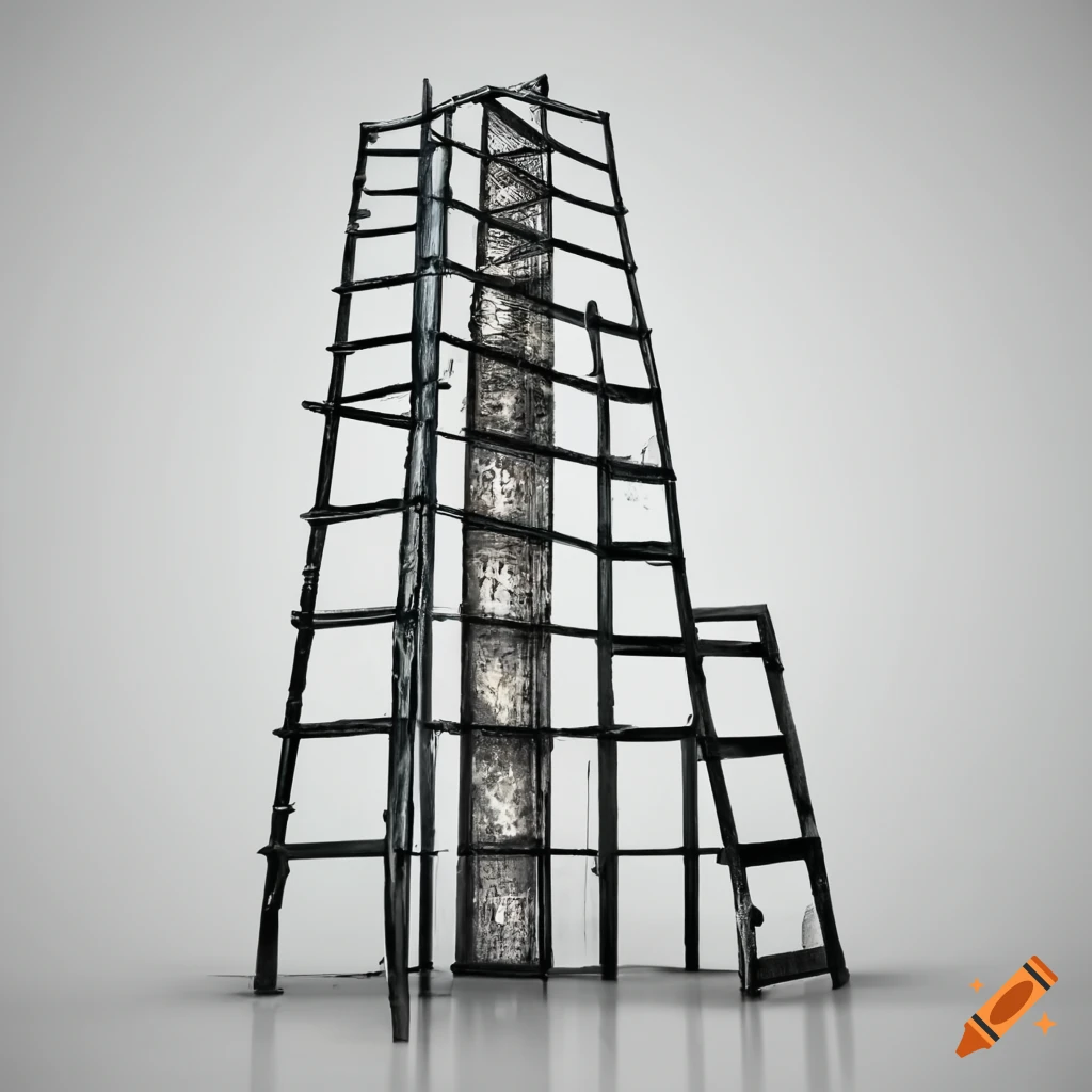 Artistic concept of a ladder city on Craiyon
