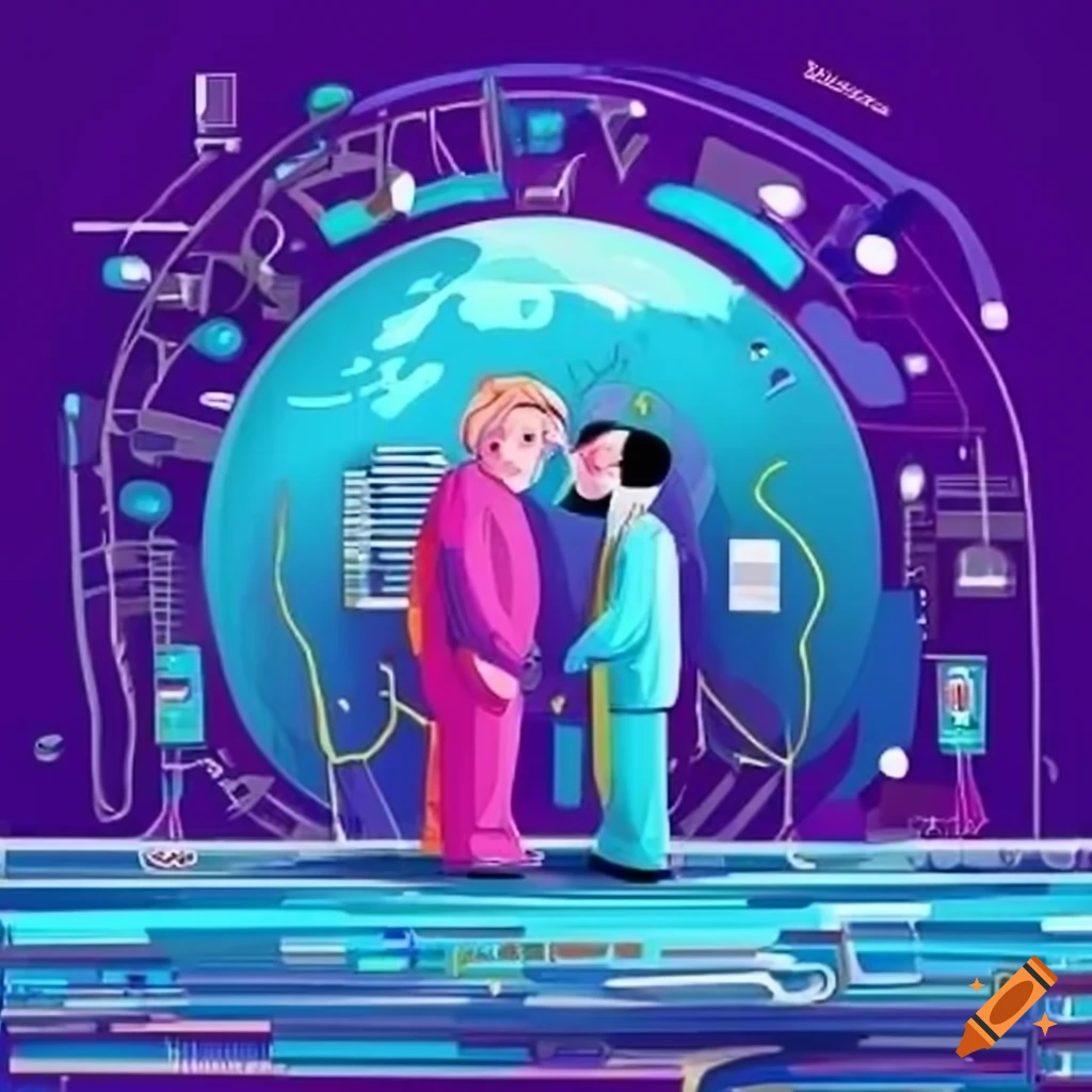 Illustration about ethical dilemmas in technological advancements on ...