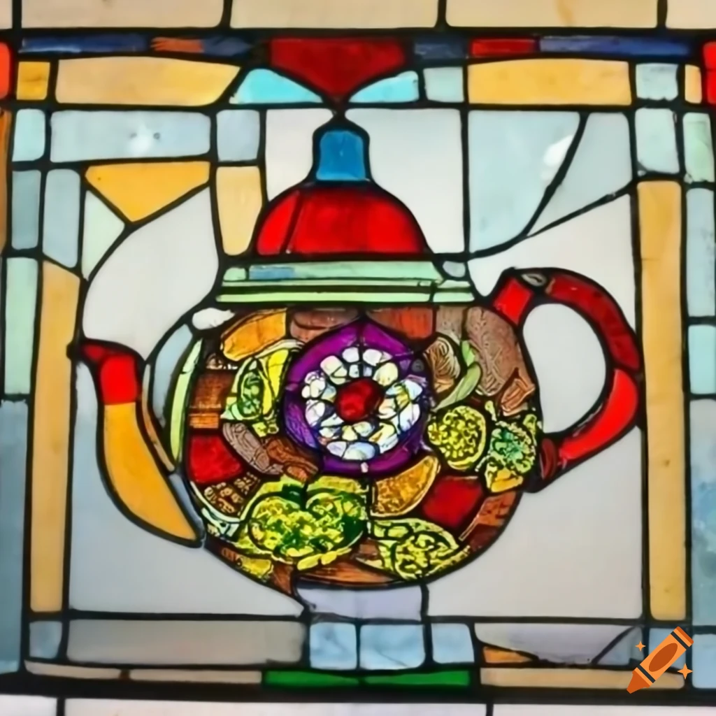 Stained-glass artwork of traditional spanish cocido dish on Craiyon