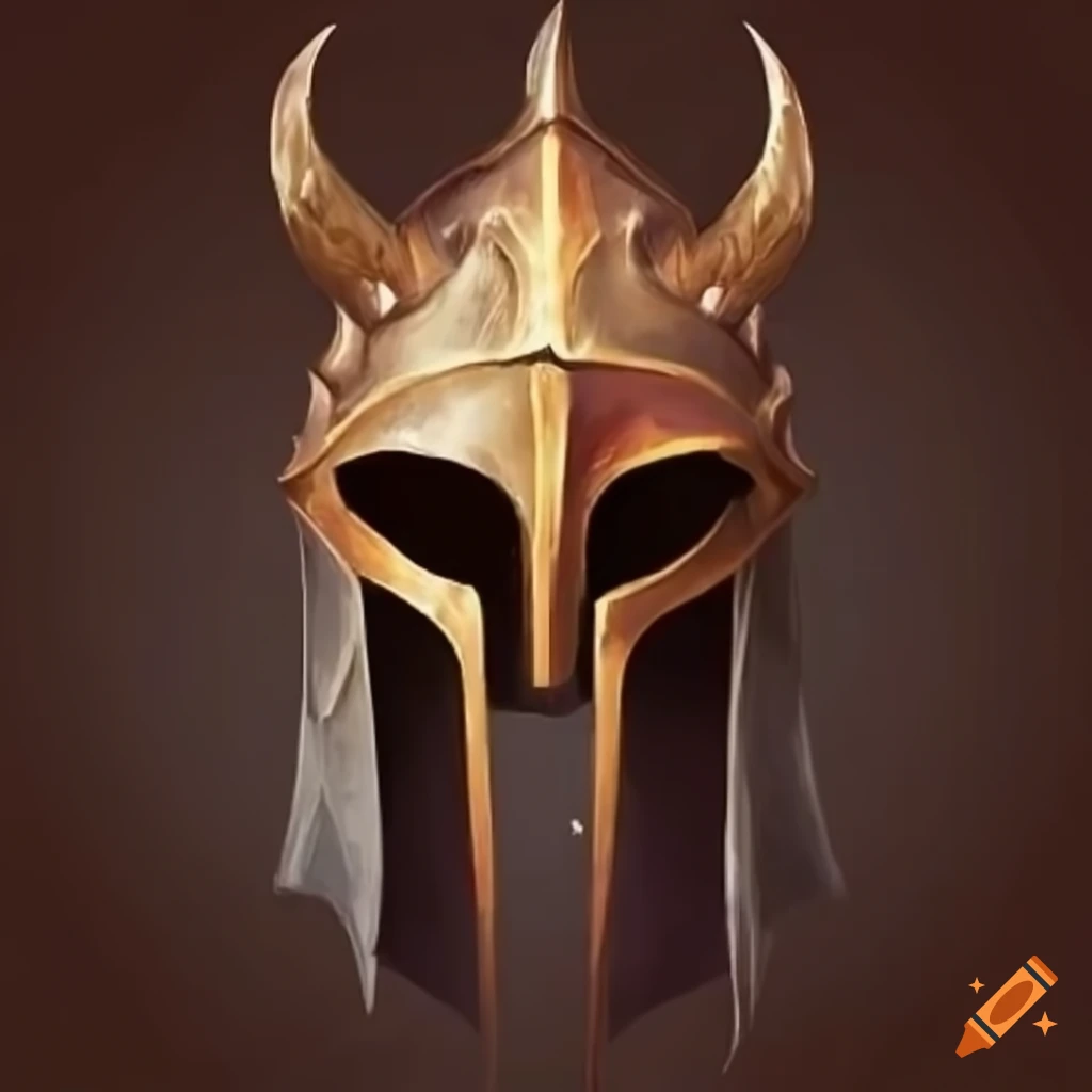Front view of an elite champion fantasy mythic helmet on Craiyon