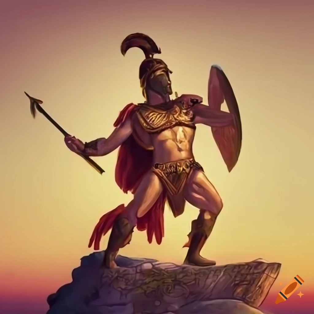 Representación de la ilíada con troya, aquiles, grecia y los aqueos on Craiyon