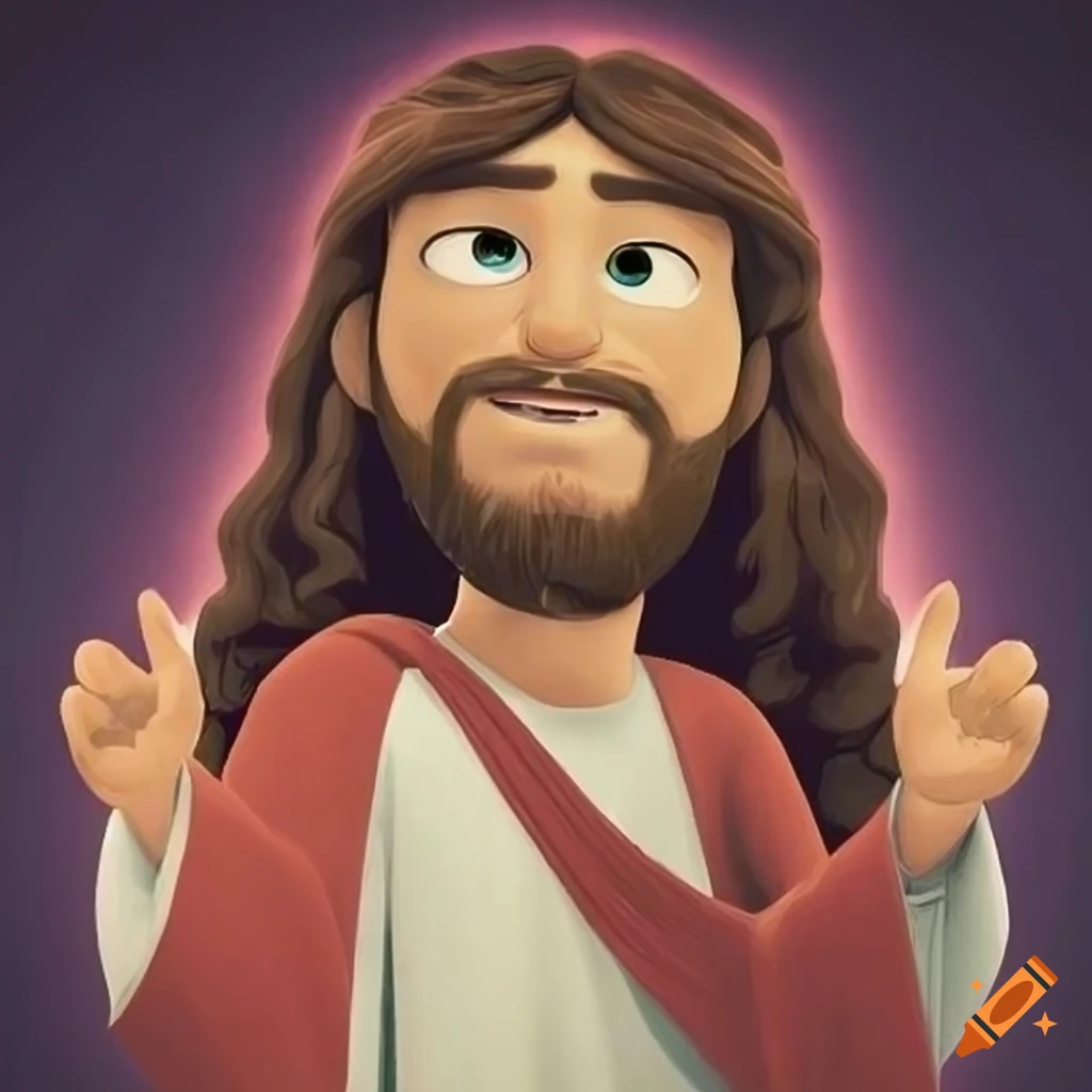 Disney pixar movie about jesus descending from the sky on Craiyon