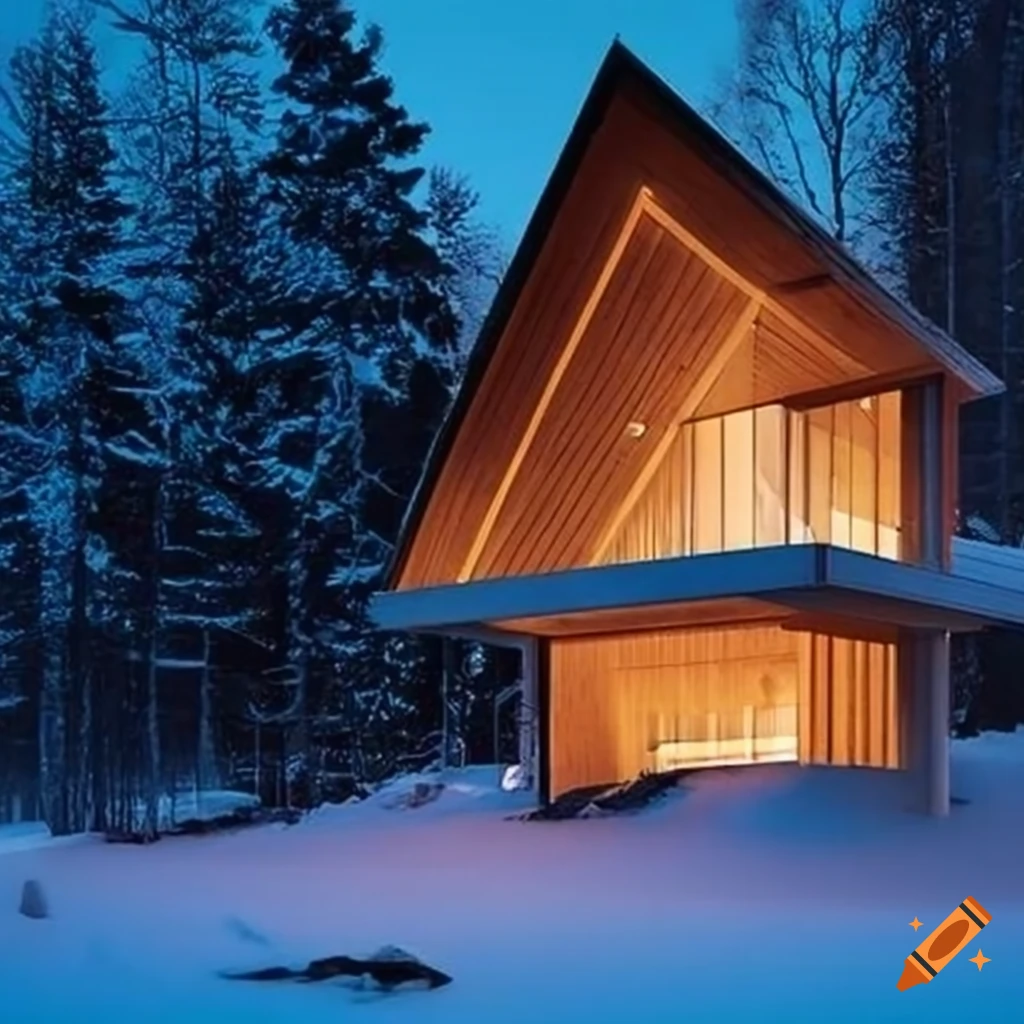 Nordic minimalism tower cabin architecture on Craiyon