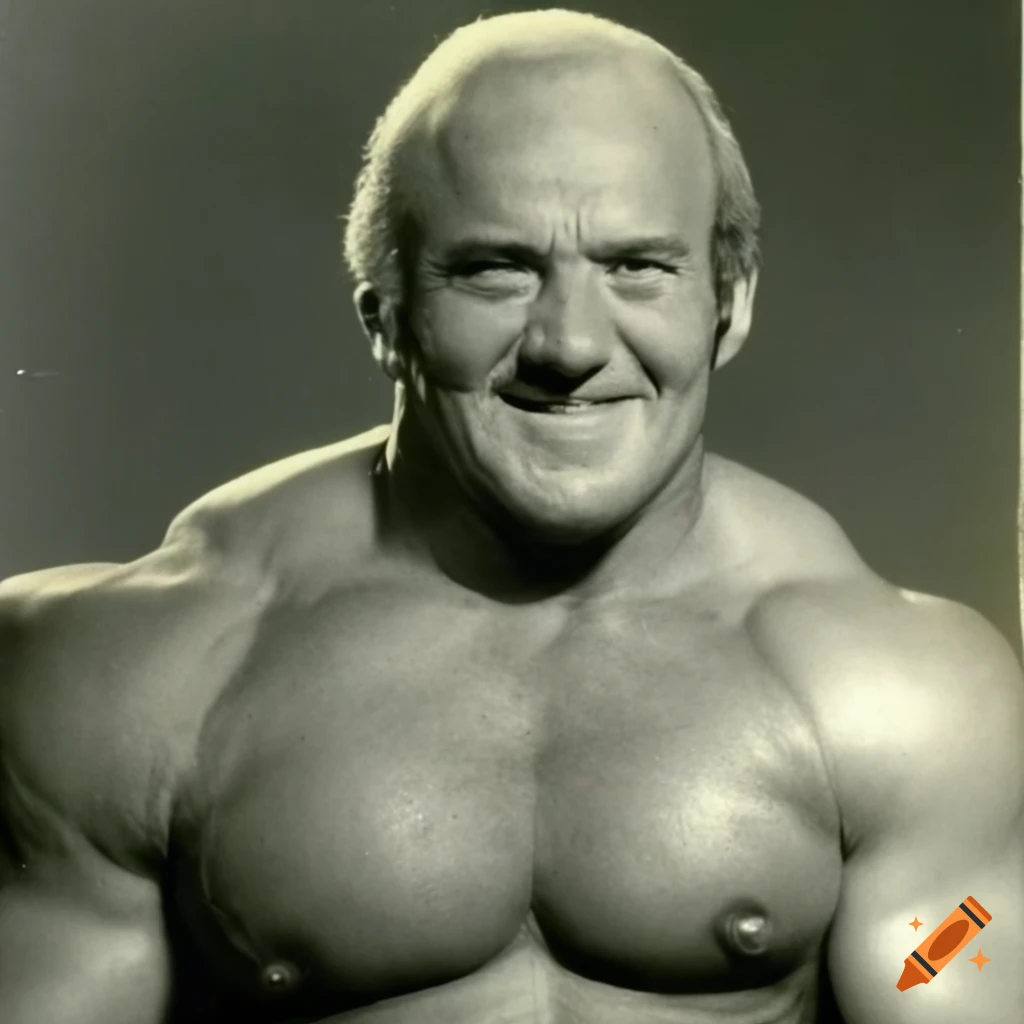 Bodybuilder frasier featured in a wwe 1985 magazine on Craiyon