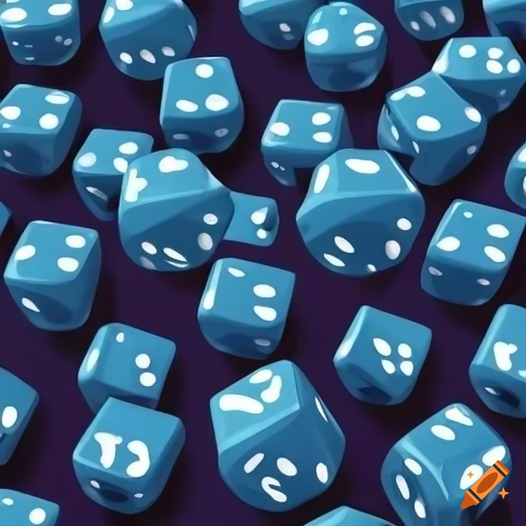 Blue dice pattern