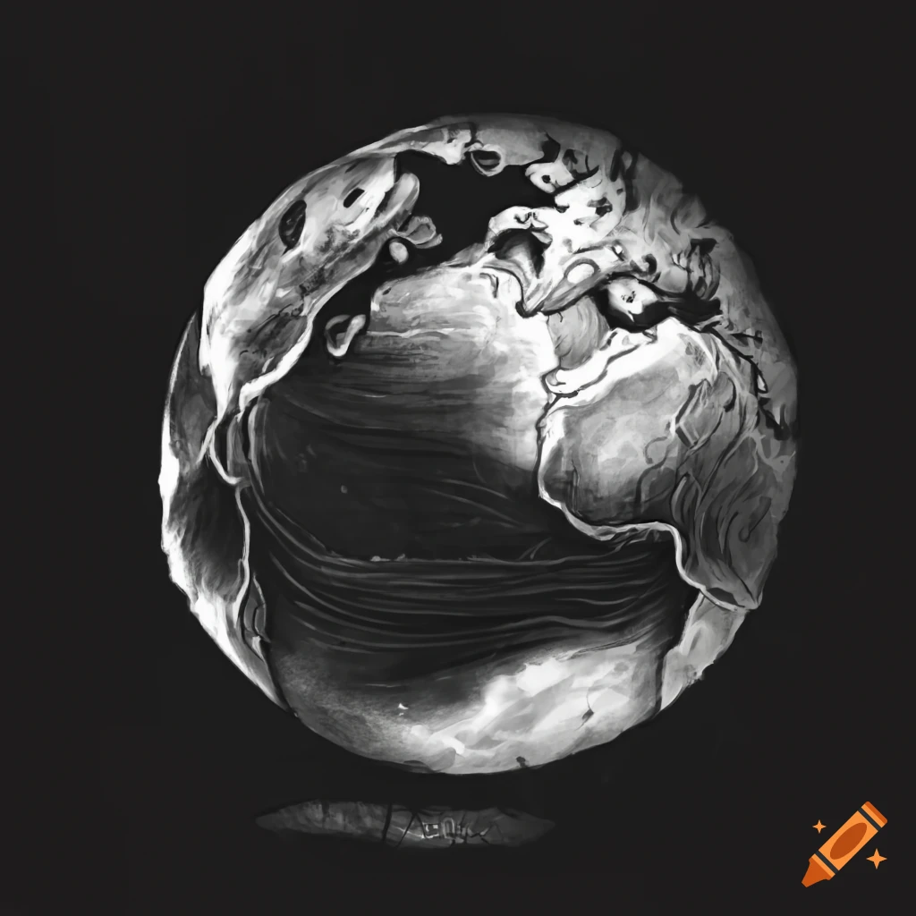 Globe depicting a hell map in a 15th century style on Craiyon