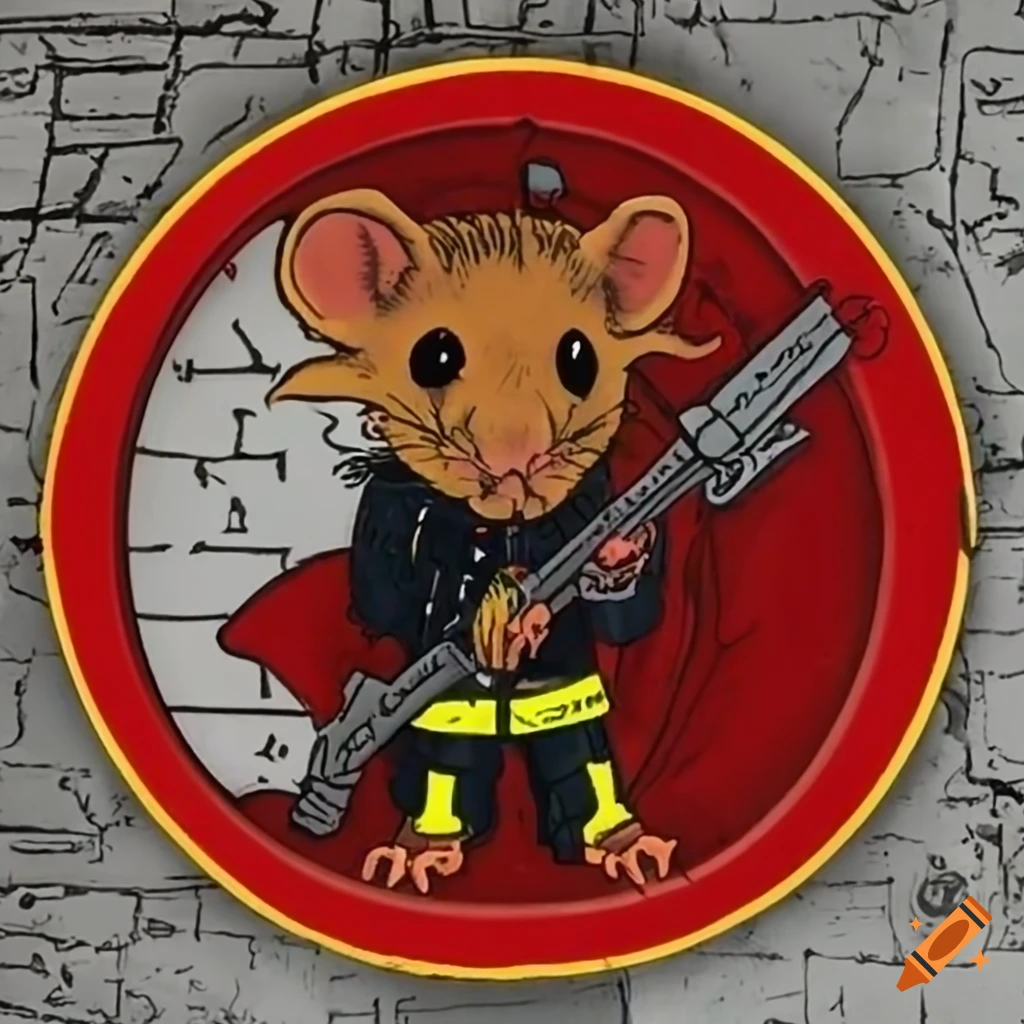 Cartoon rat dressed as a firefighter on Craiyon