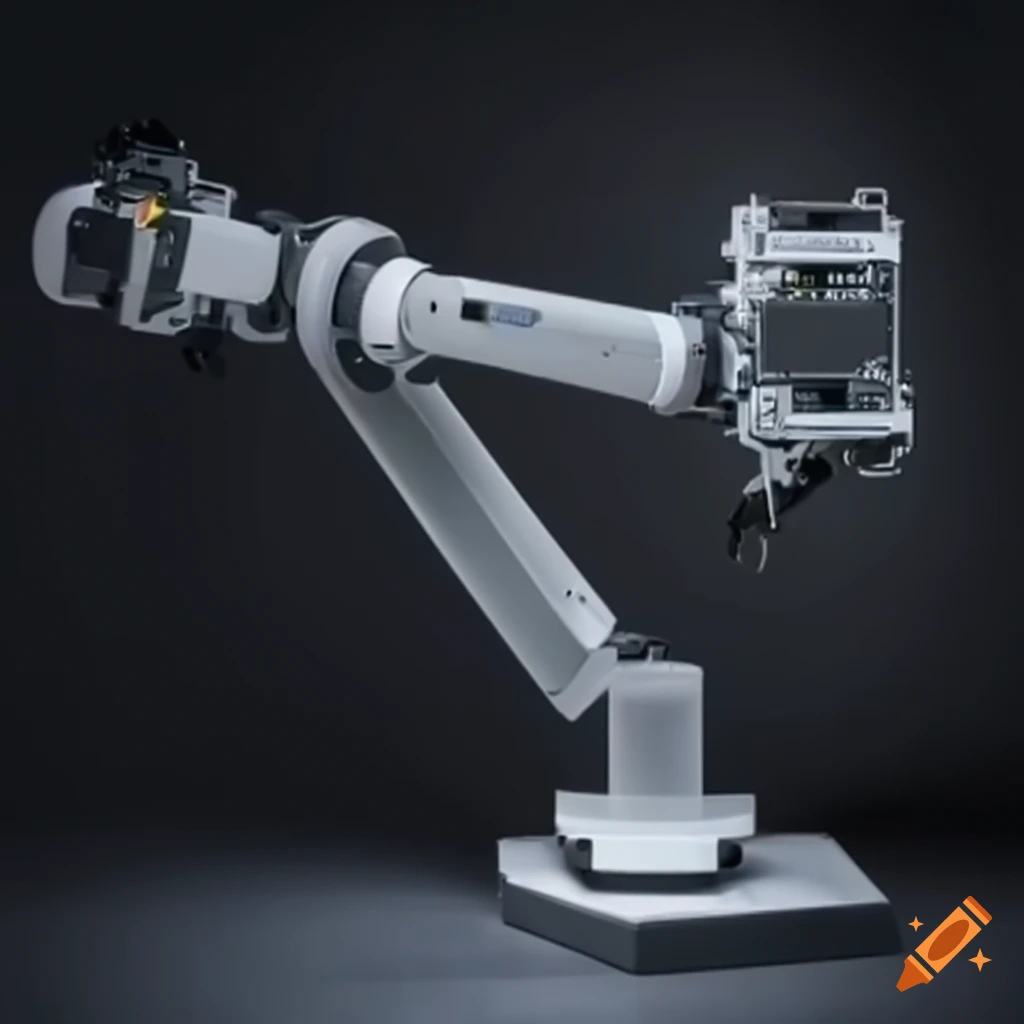 Sleek robotic arm with advanced features on Craiyon