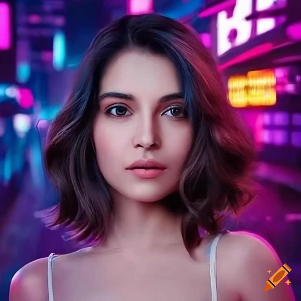 Closeup portrait of a stunning indian supermodel on Craiyon