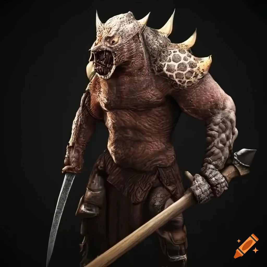 Hyper realistic artwork of an armored beast with an armadillo head and ...