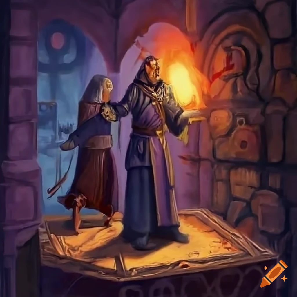 Dragonborn standing guard at a door on Craiyon