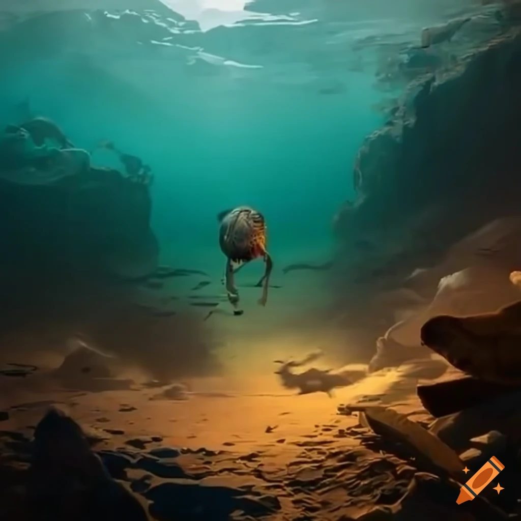 Title screen of 'death screech beach' video game on Craiyon