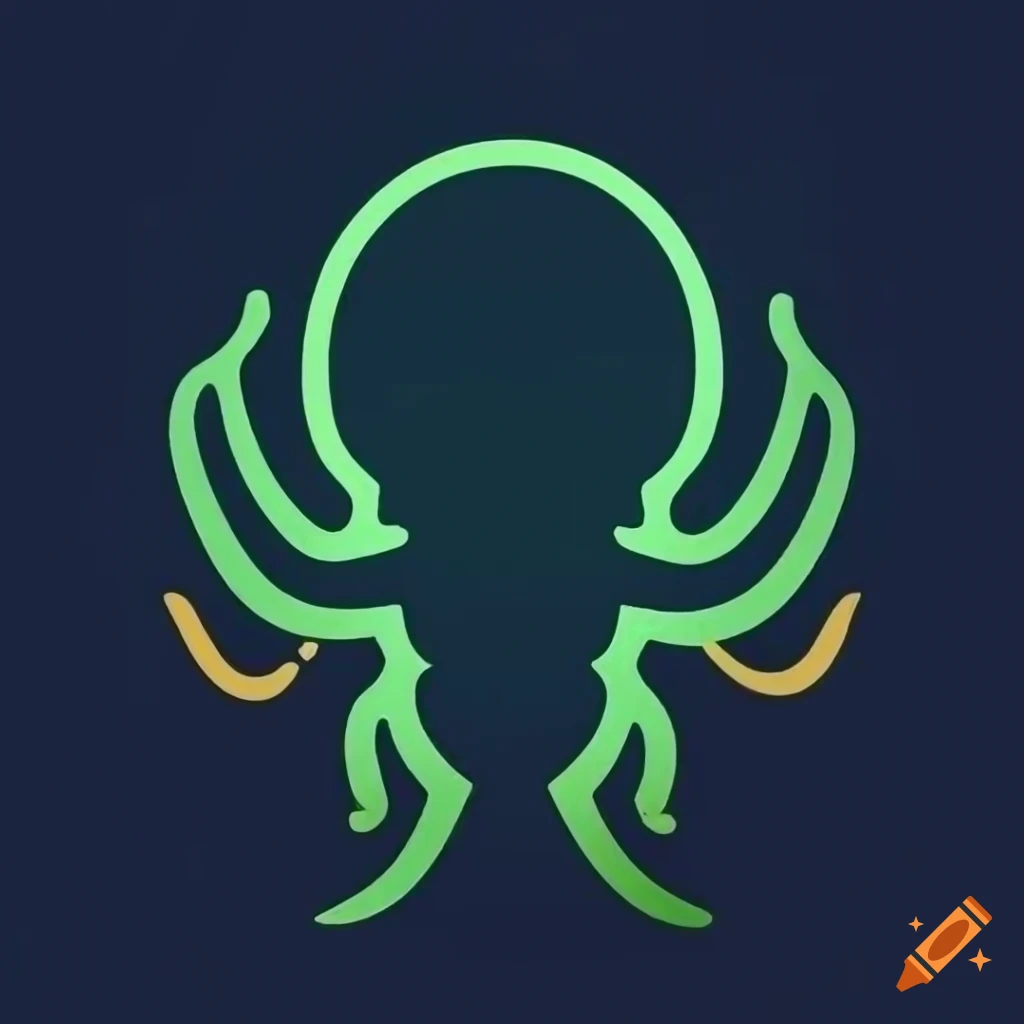 Octopus alien logo design