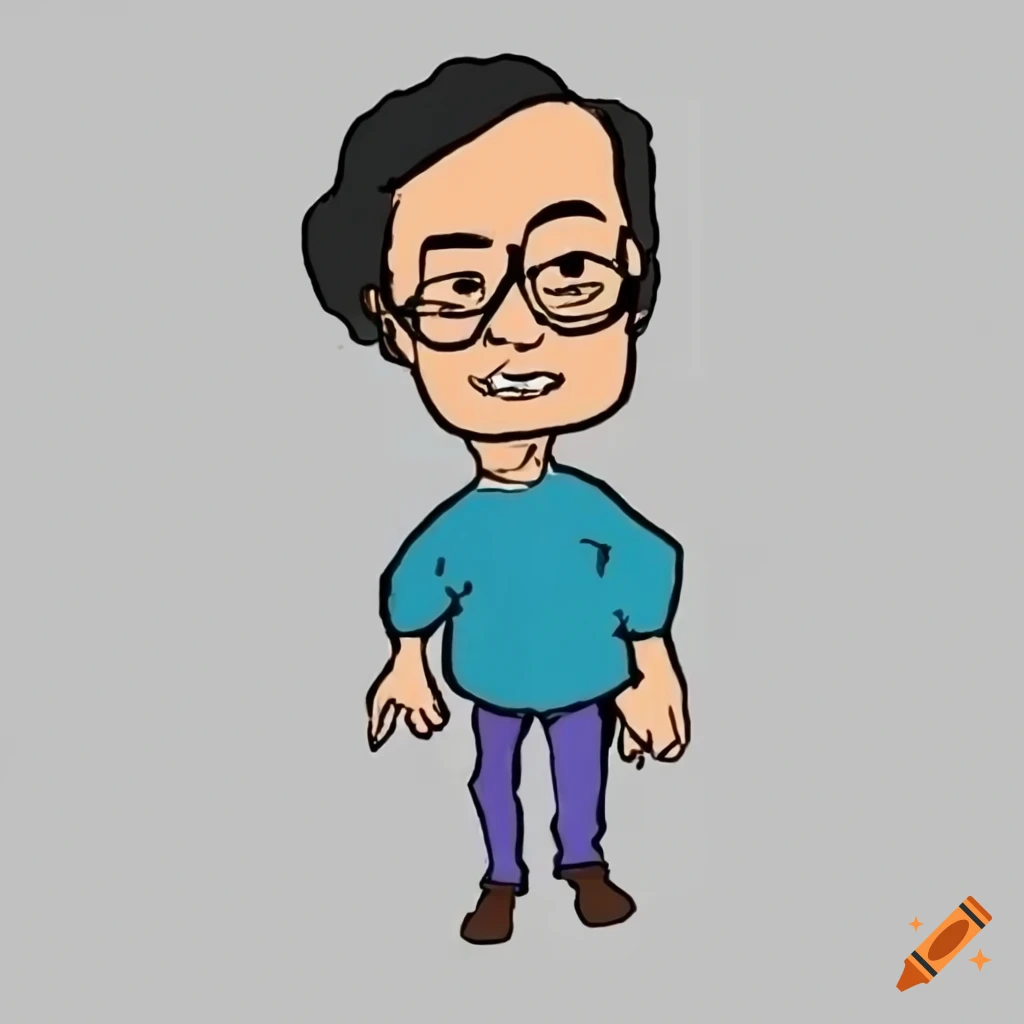 Cartoon drawing of gustavo petro urrego