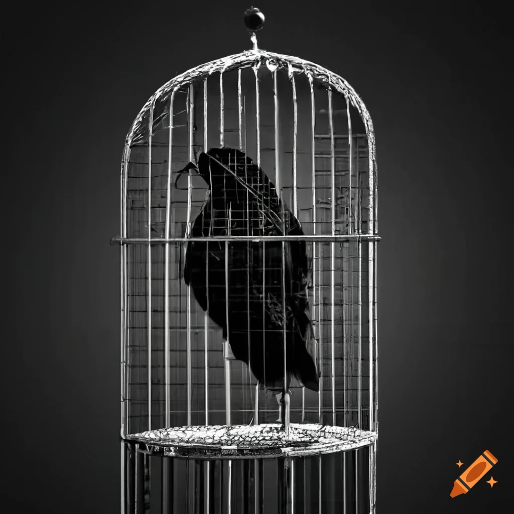 Bird Trapped In A Cage Drawing at Abby Thorn blog