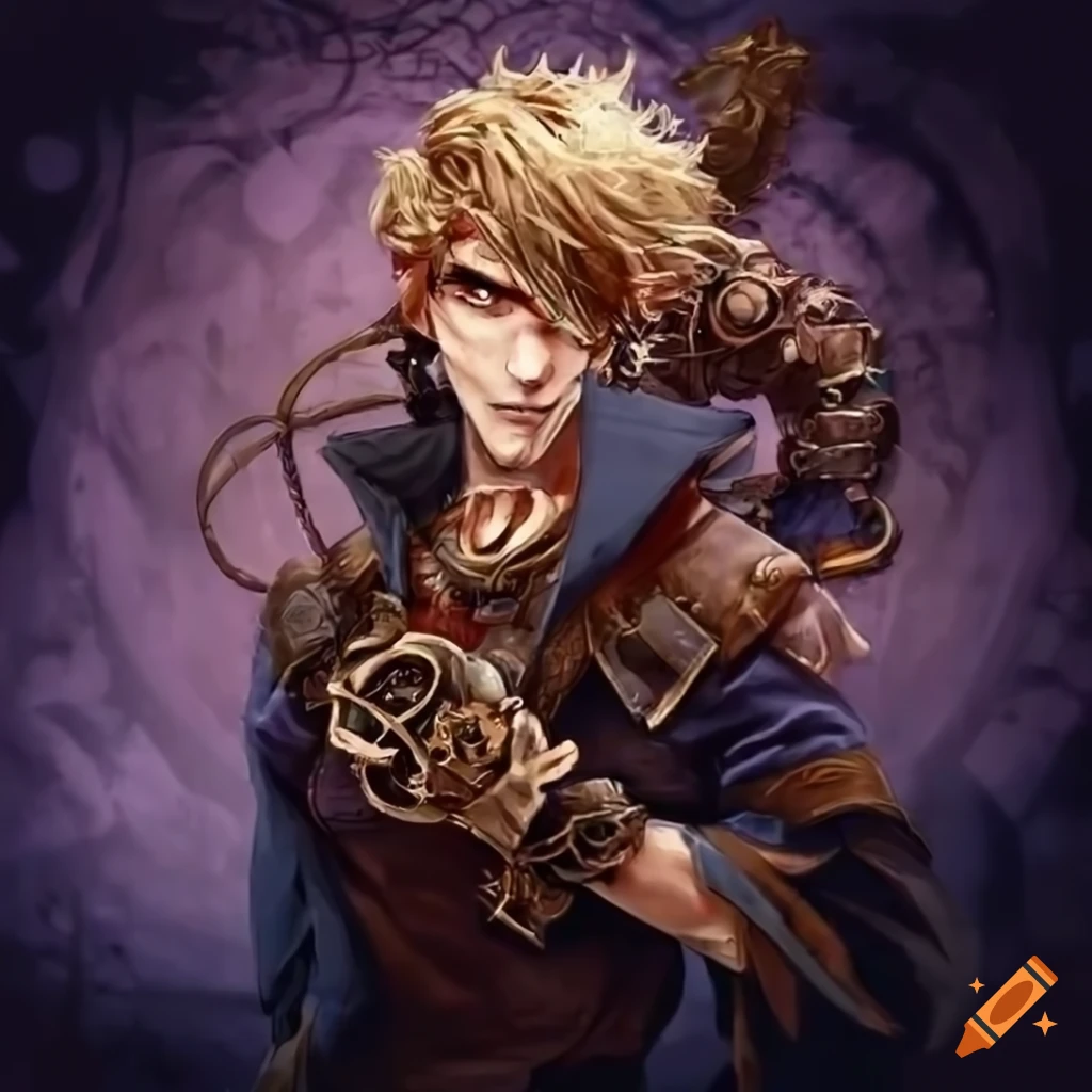 Image of chipp zanuff, a celtic steampunk video game character on Craiyon
