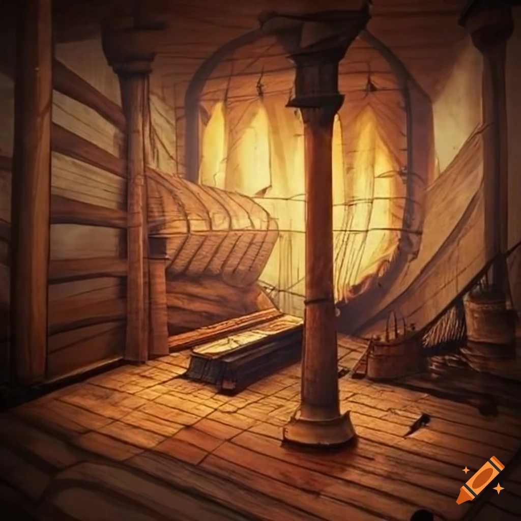 Medieval ship deck on Craiyon