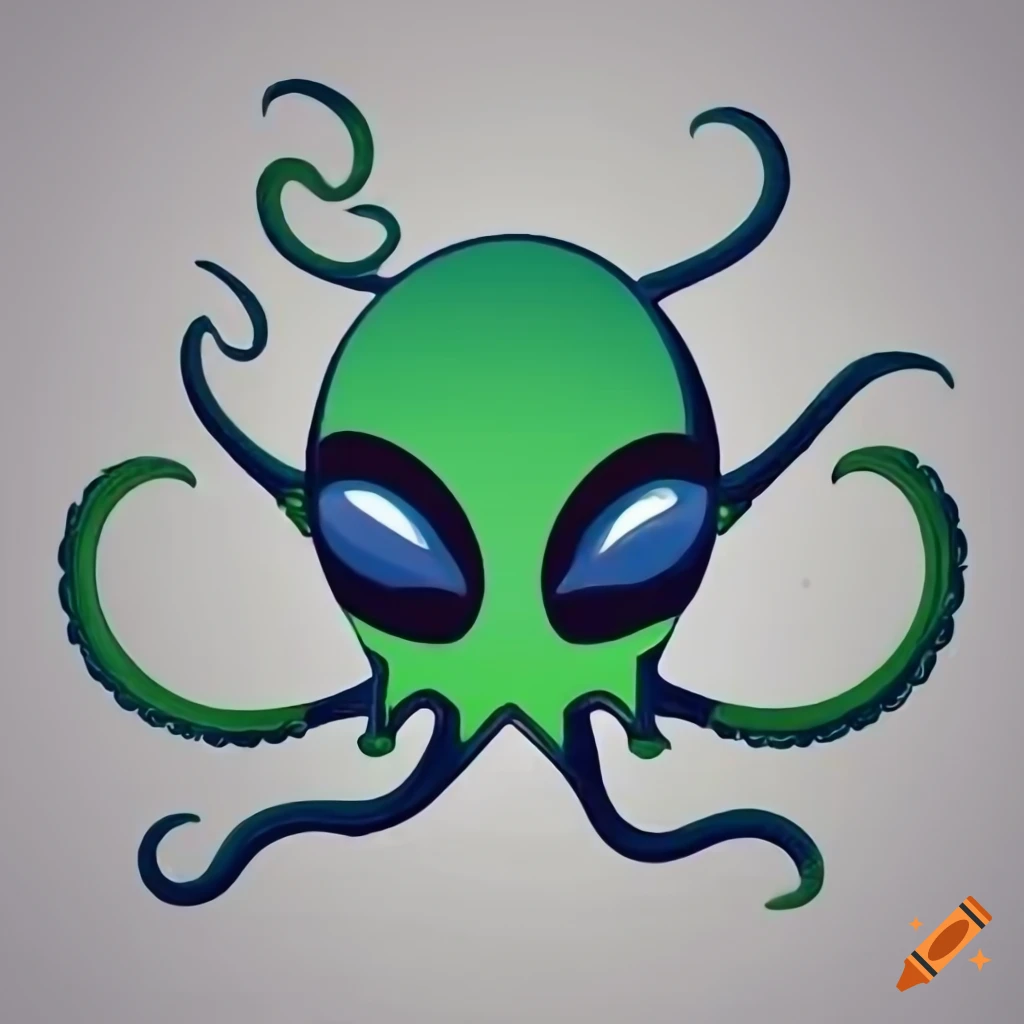 Logo of an alien octopus on Craiyon