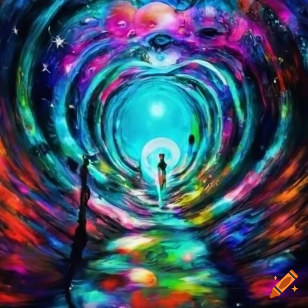 Pintura impresionista con elementos psicodélicos on Craiyon