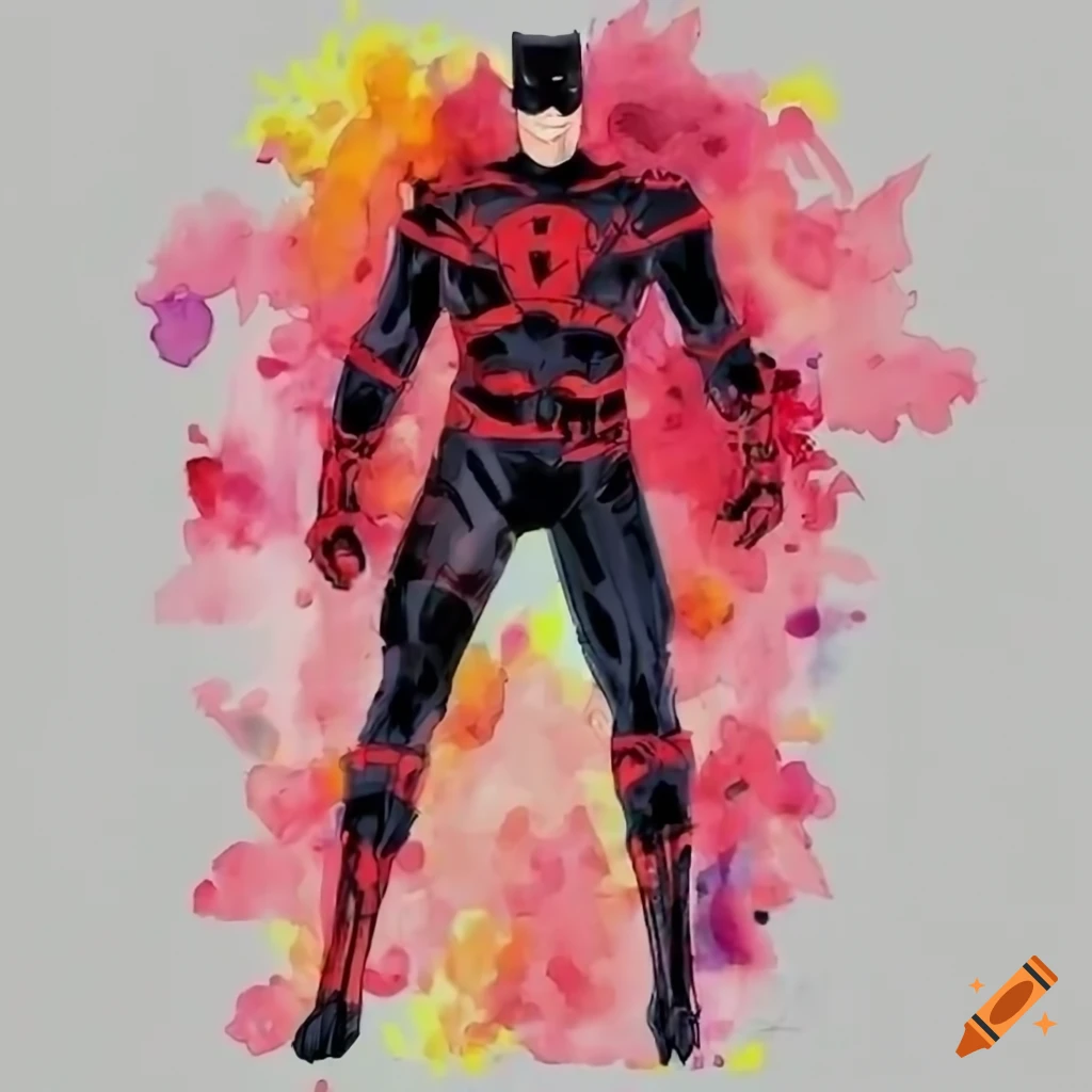 Artwork of a fusion between batman and daredevil on Craiyon