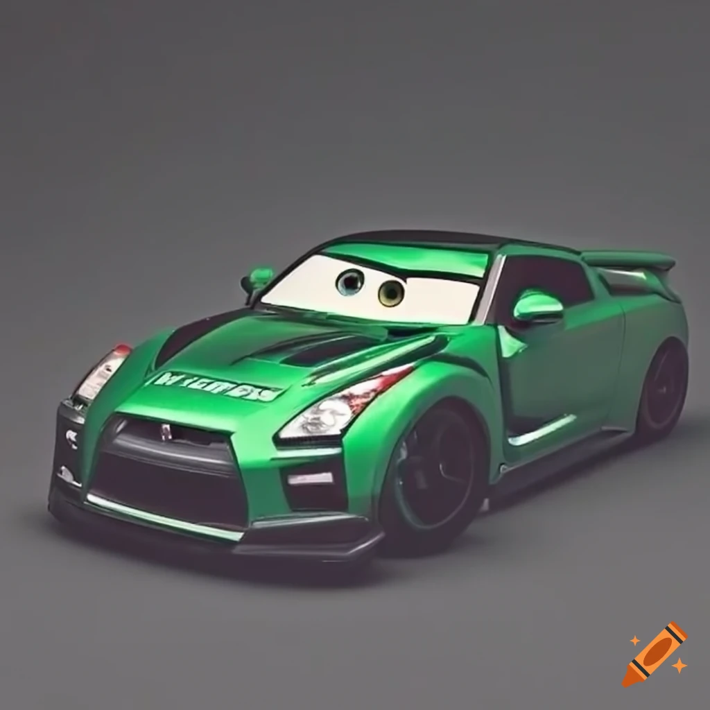 Green Nissan Gt R