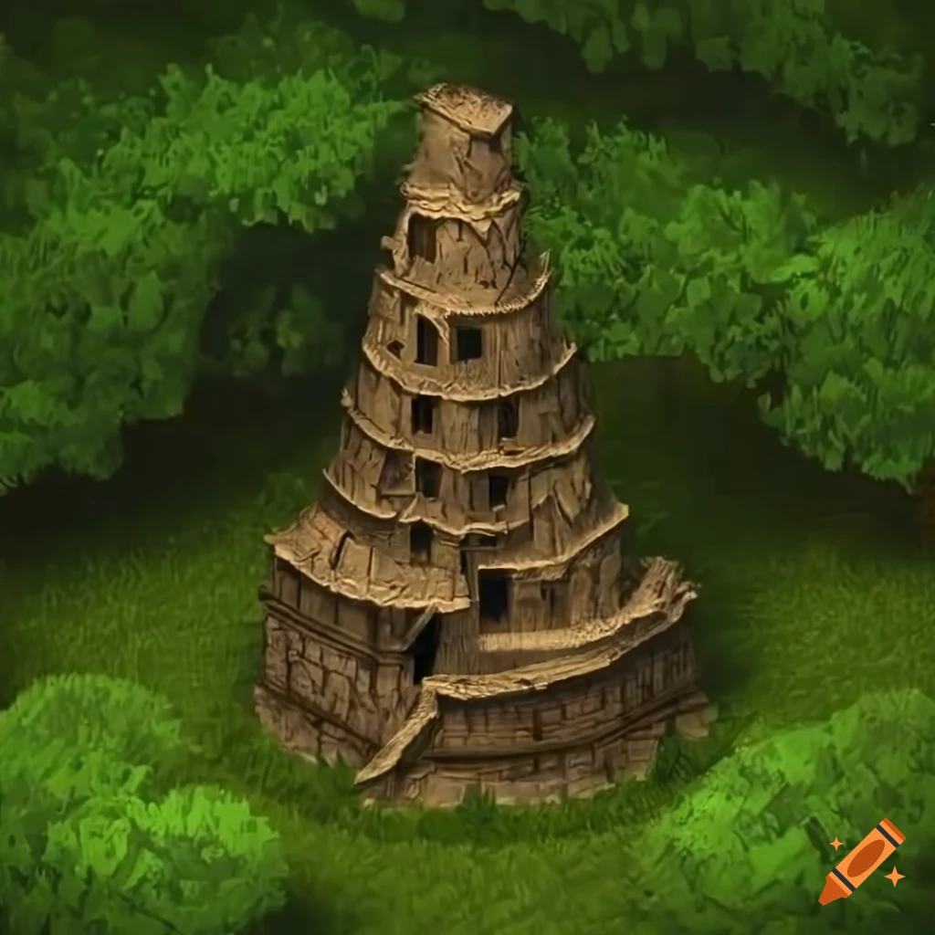 Fantasy rpg tower in a forest