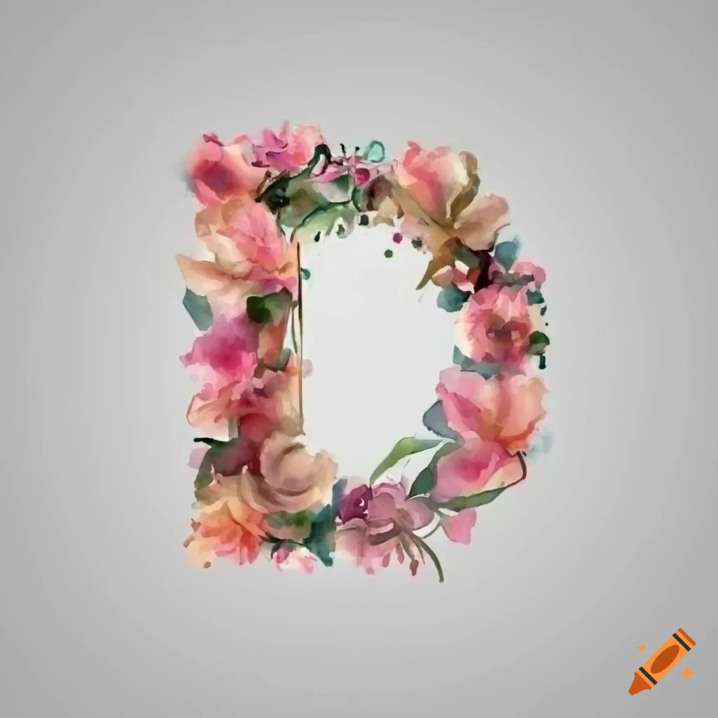 Elegant and modern calligraphic letter p