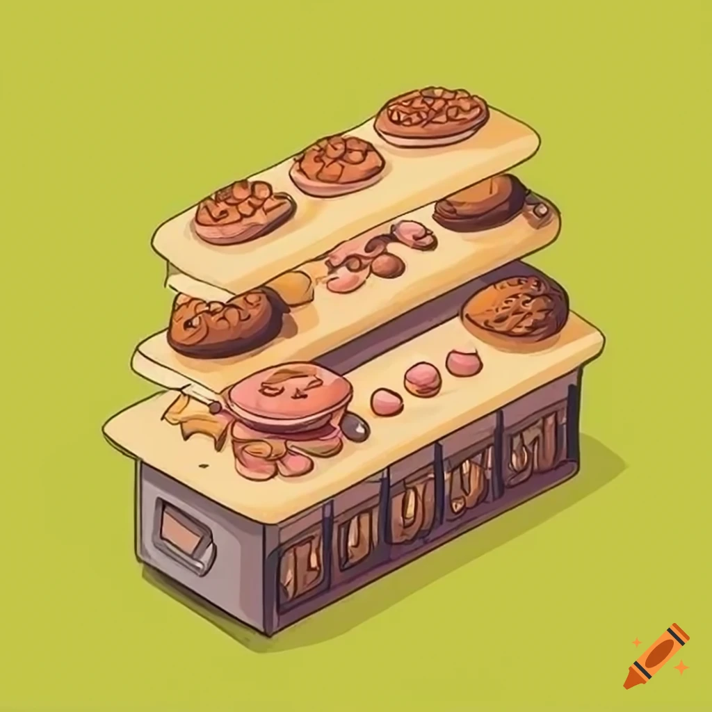 Isometric cube bakery interior on Craiyon
