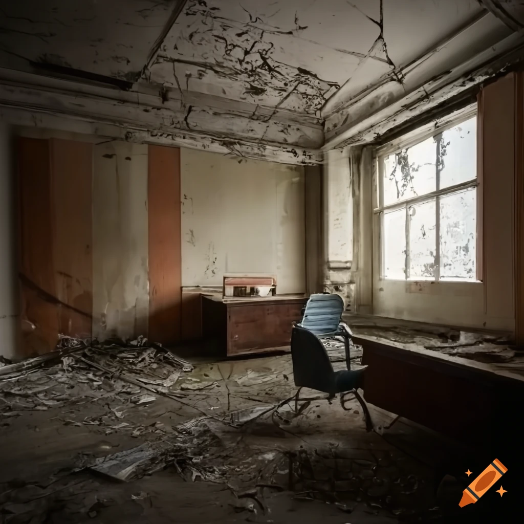 Abandoned office room on Craiyon