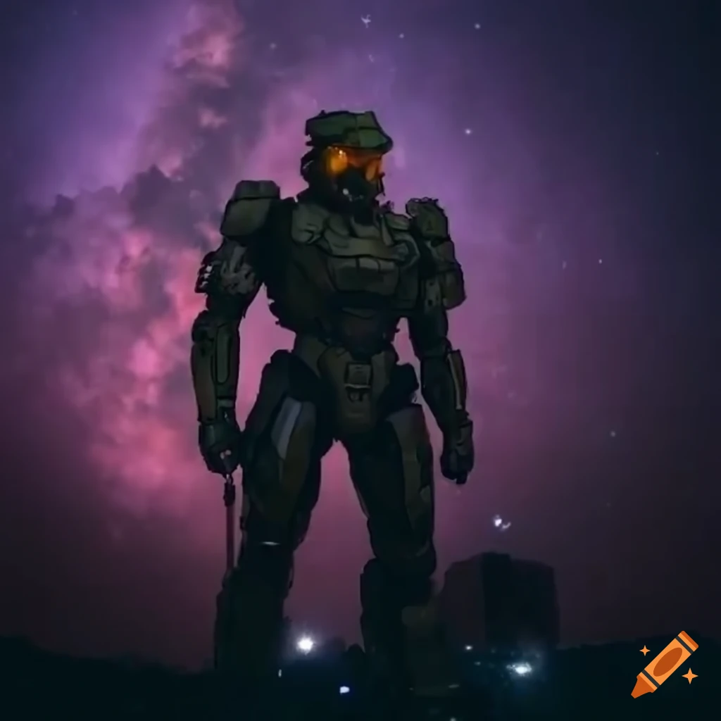 Master chief fighting over a piece of birthday cake on Craiyon