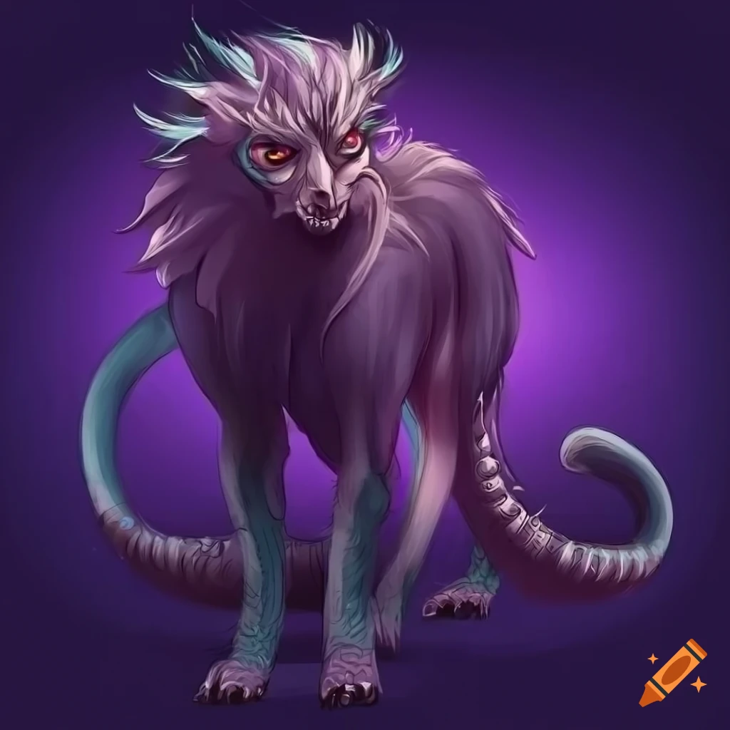 Elegant and graceful hybrid mythical creature with expressive eyes on ...