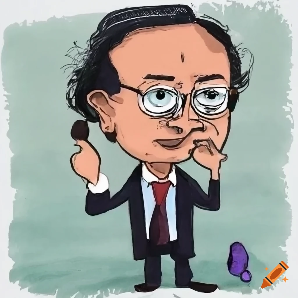Cartoon drawing of Gustavo Petro on Craiyon