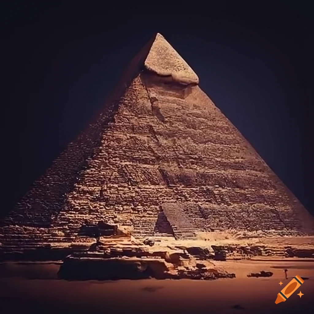 Artistic representation of the Great Pyramid of Giza on Craiyon