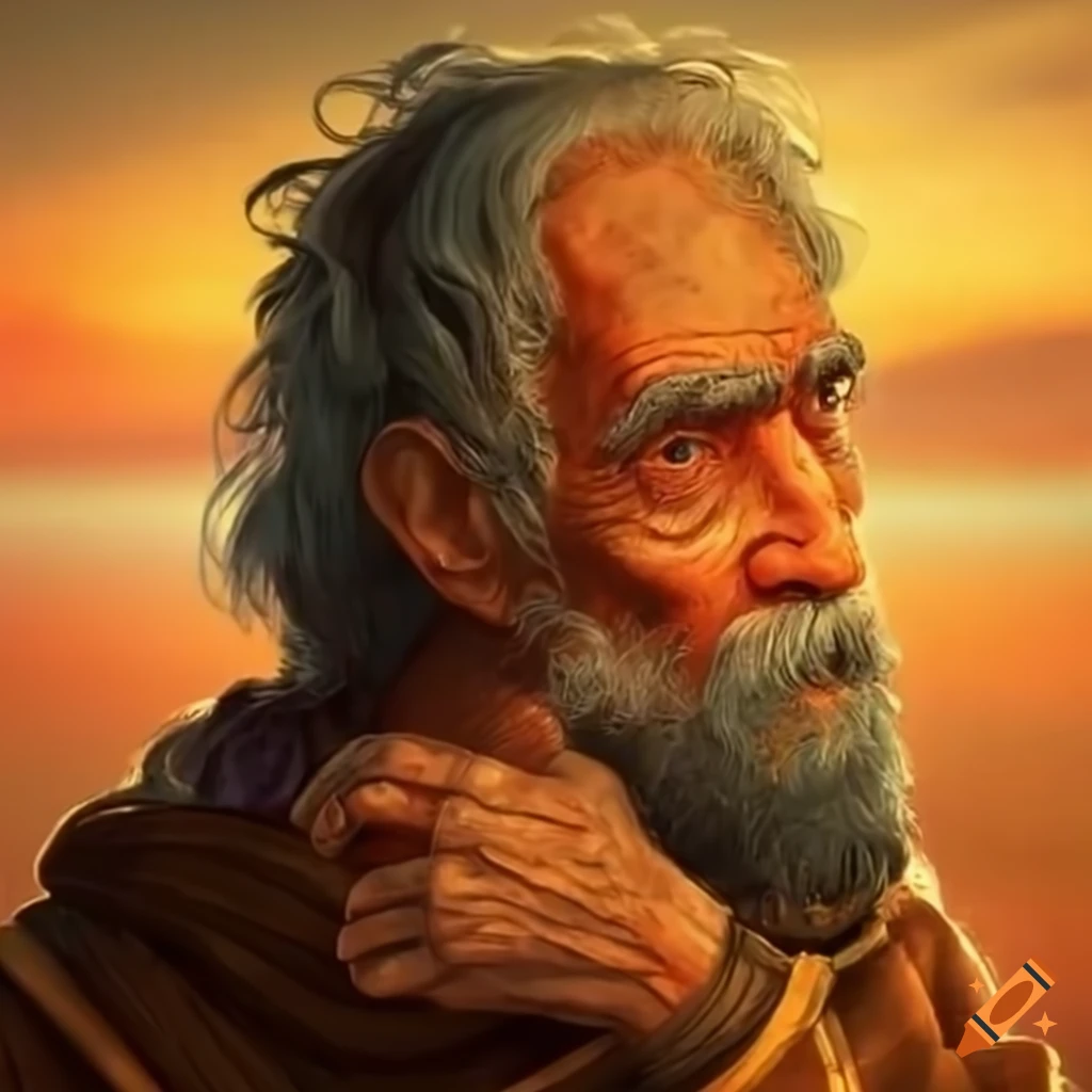 Artwork of Santiago from 'The Old Man and the Sea' on Craiyon