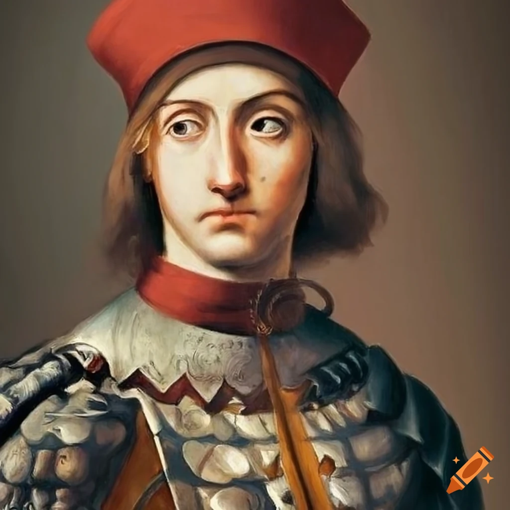 Portrait of a young italian duke from the medieval period on Craiyon