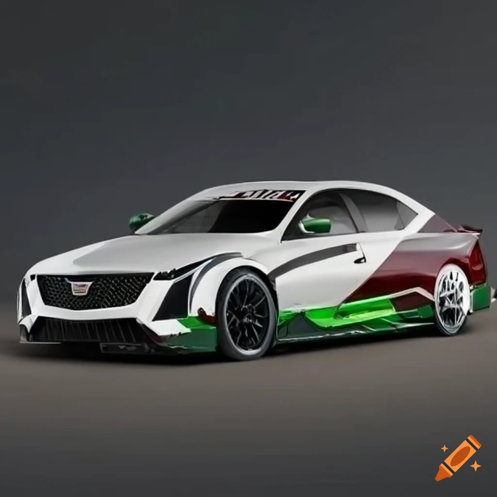 Rear view of 2024 cadillac ct4 dtm racing car on Craiyon