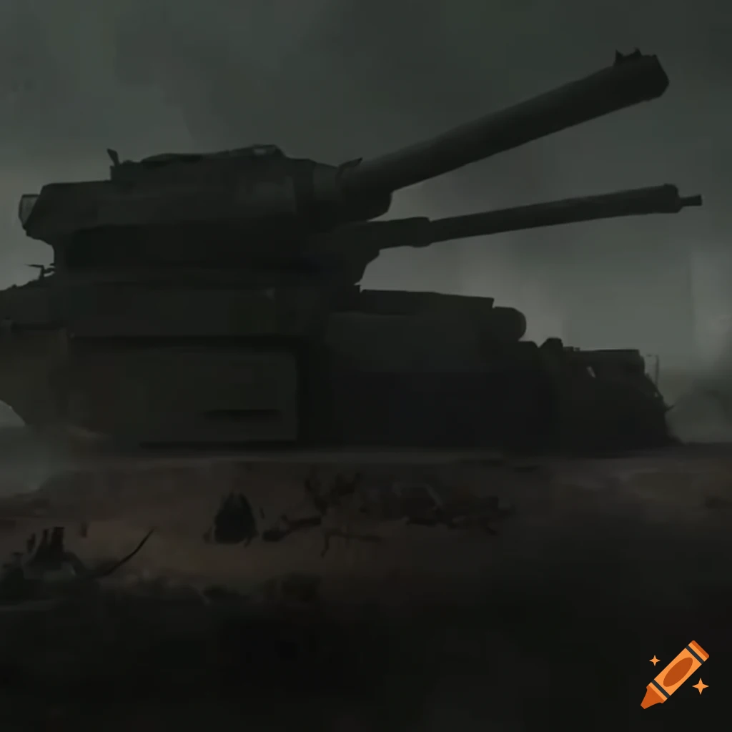 Dinosaur driving a military tank on Craiyon