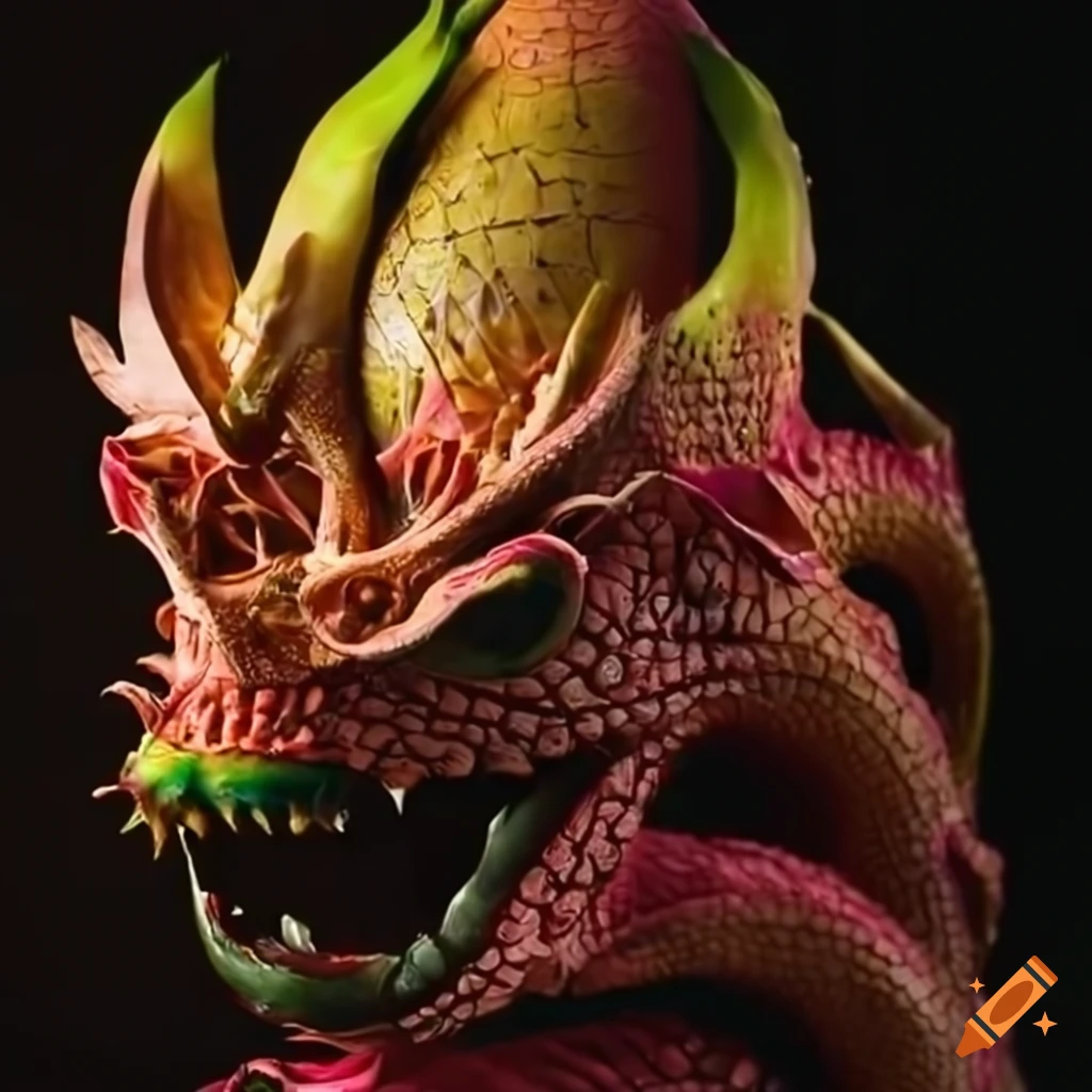 Cheese dragon sculpture on Craiyon