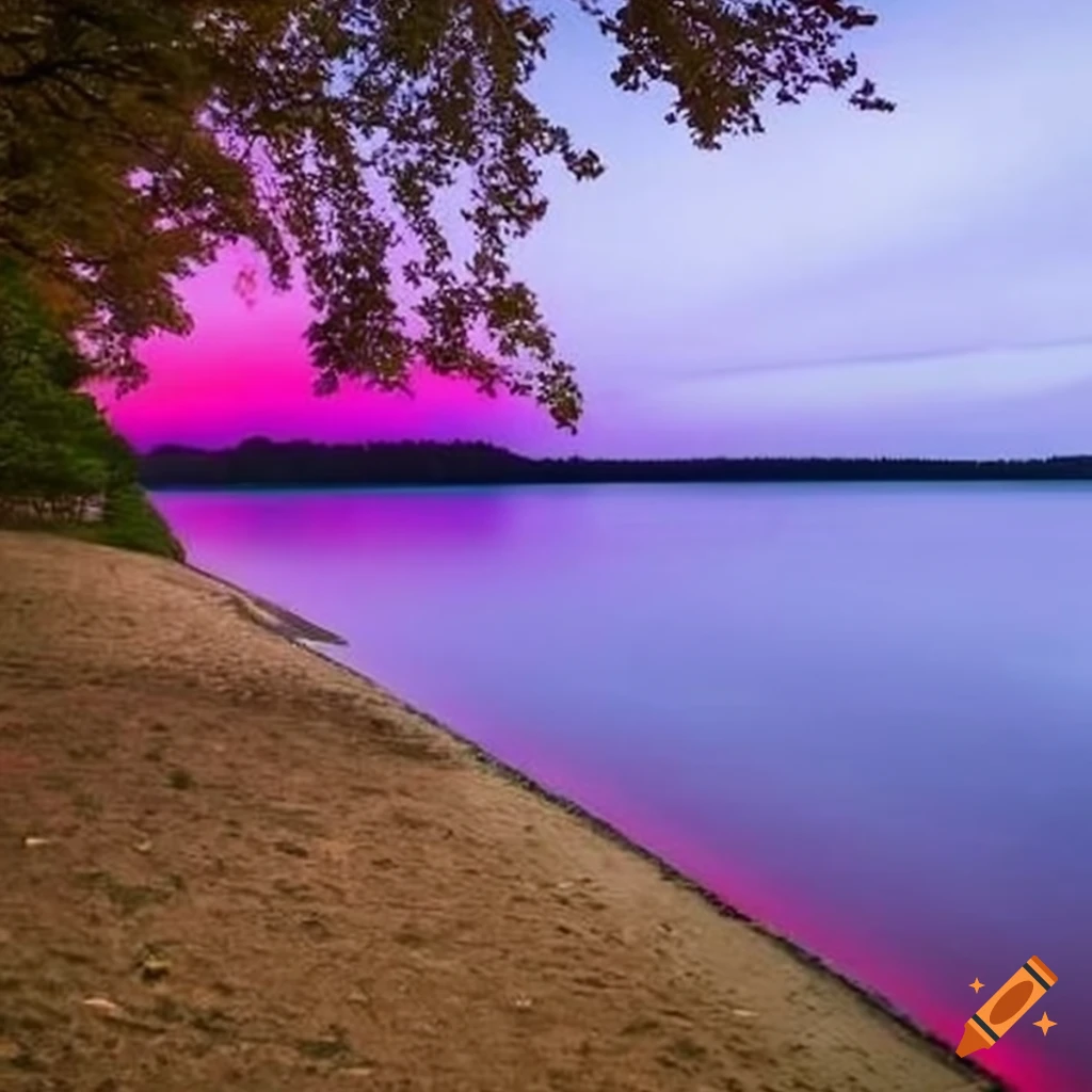 Purple lake house design